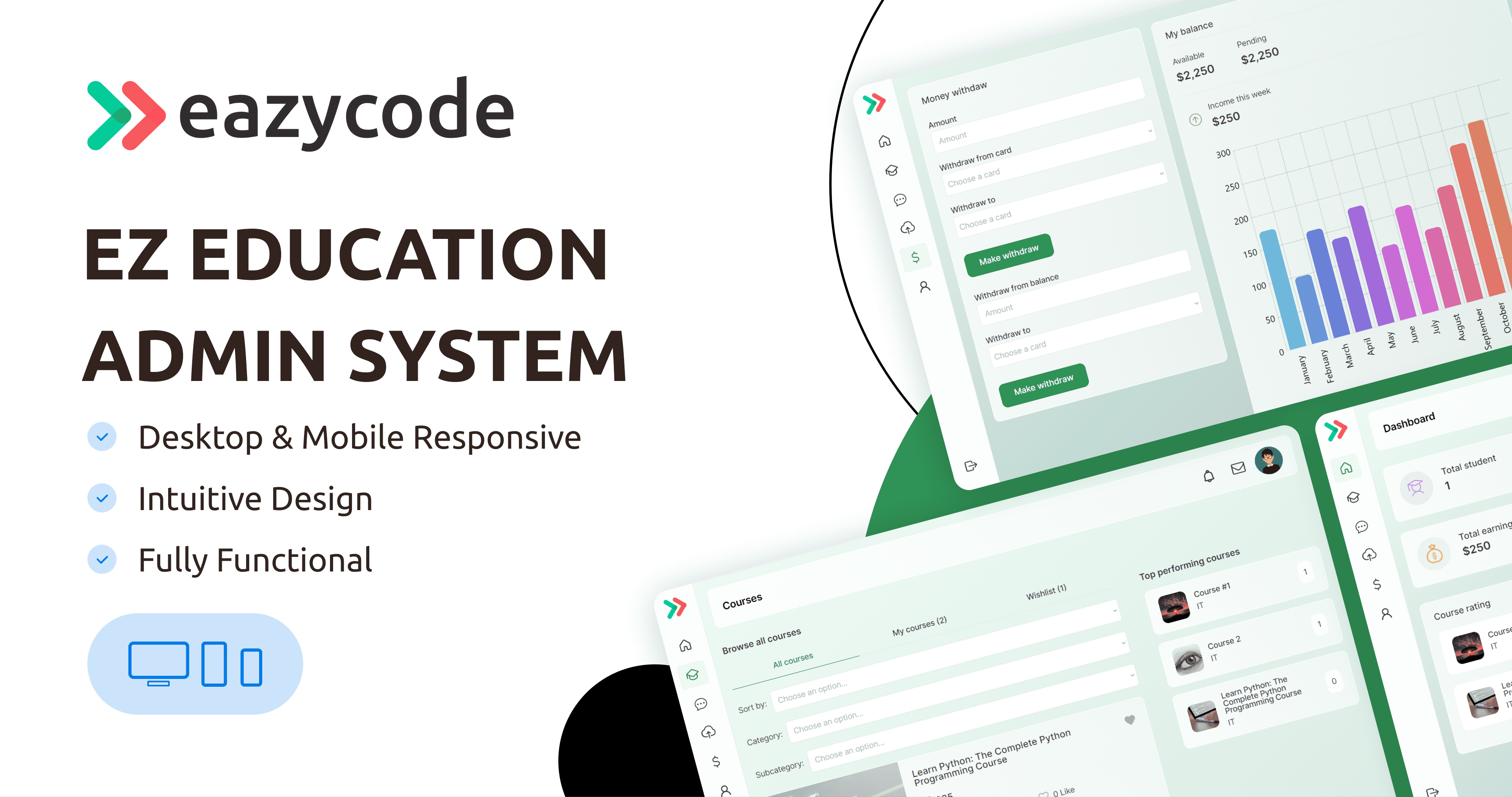 Ez Education Admin System CRM Template | Bubble